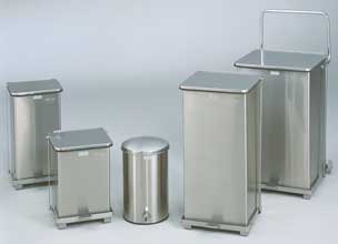 medical step cans, infectious waste containment, fire-safe trash cans ...