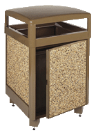 side door opening, outside waste cans, outside waste receptacle ...